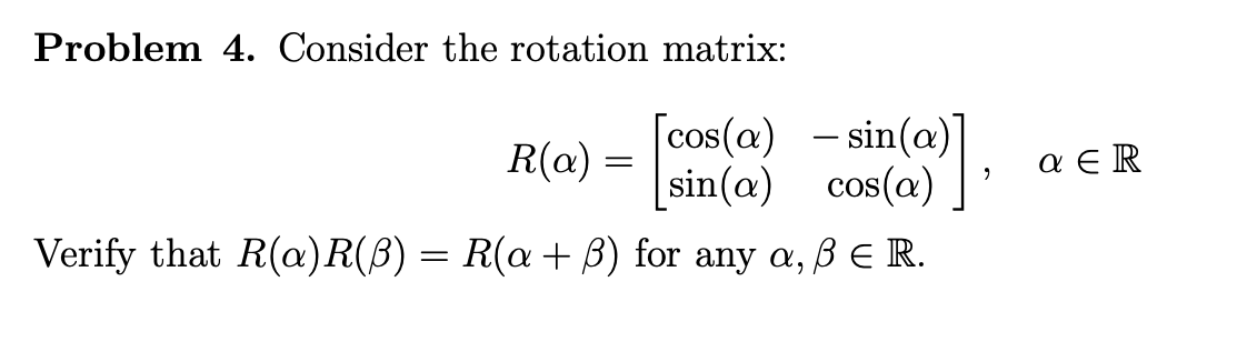 Solved Problem 4. ﻿Consider the rotation | Chegg.com