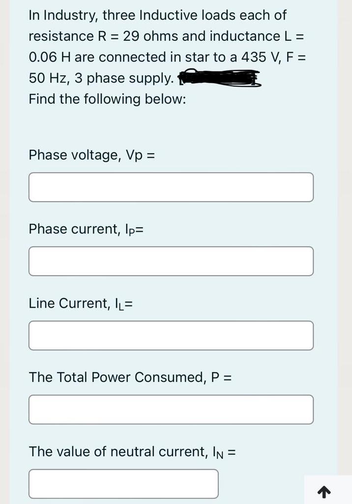 Solved In Industry, three Inductive loads each of resistance | Chegg.com