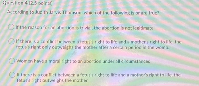 Solved Question 4 (2.5 points) According to Judith Jarvis | Chegg.com