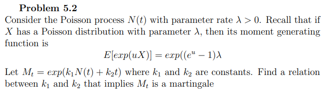 Solved Problem 5.2Consider the Poisson process N(t) ﻿with | Chegg.com