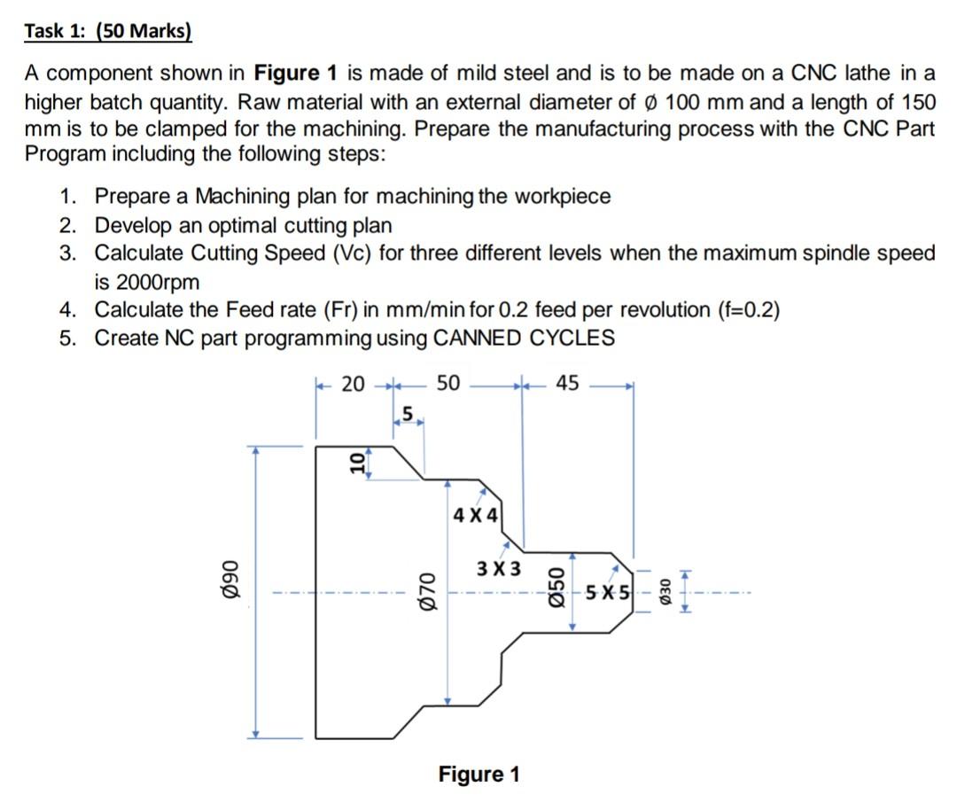 Solved A component shown in Figure 1 is made of mild steel | Chegg.com