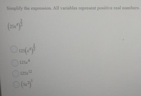 Solved Simplify the expression. All variables represent | Chegg.com