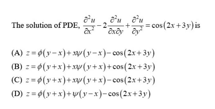 Solved The solution of PDE, | Chegg.com