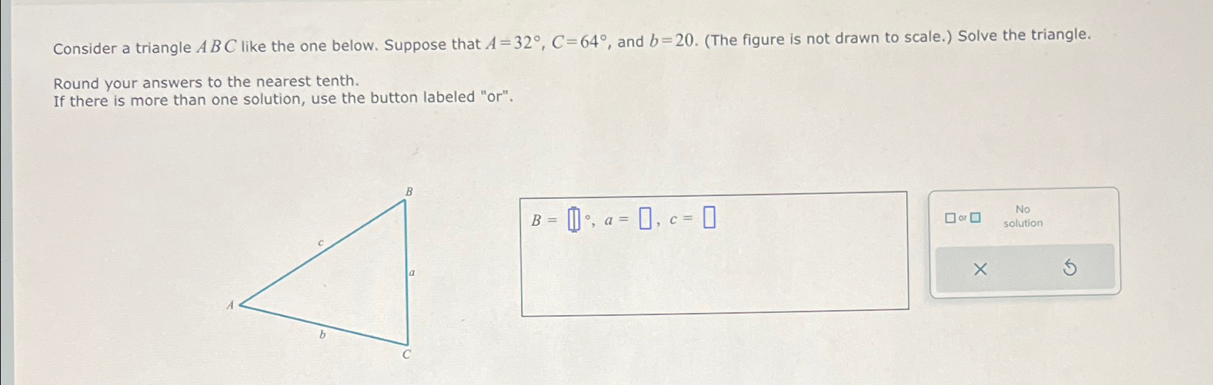 Solved Consider a triangle ABC like the one below. Suppose | Chegg.com