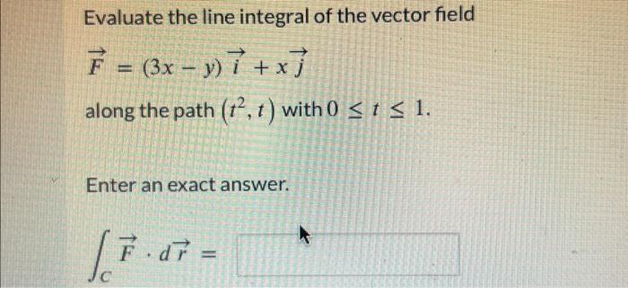 Solved Evaluate the line integral of the vector field | Chegg.com