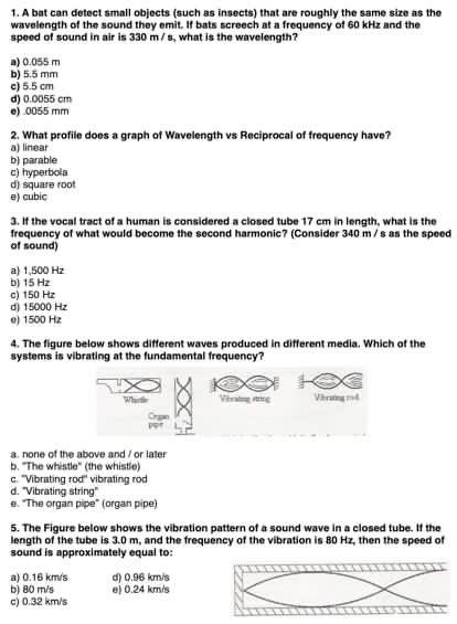 Solved 1. A bat can detect small objects (such as insects) | Chegg.com