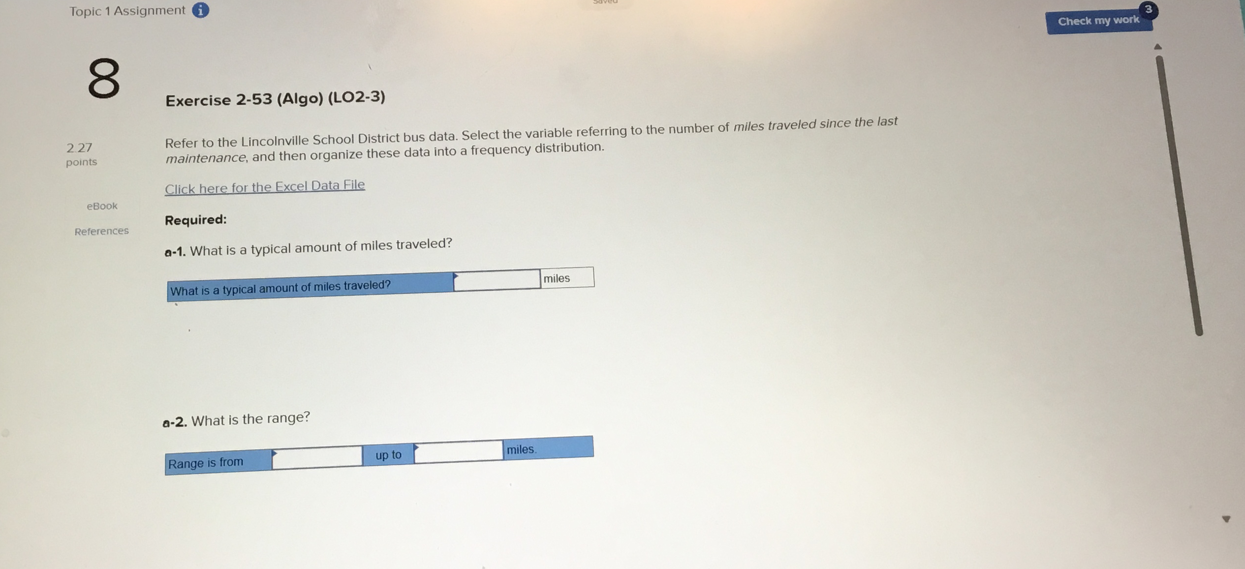 Solved Topic 1 ﻿Assignment i8Exercise | Chegg.com