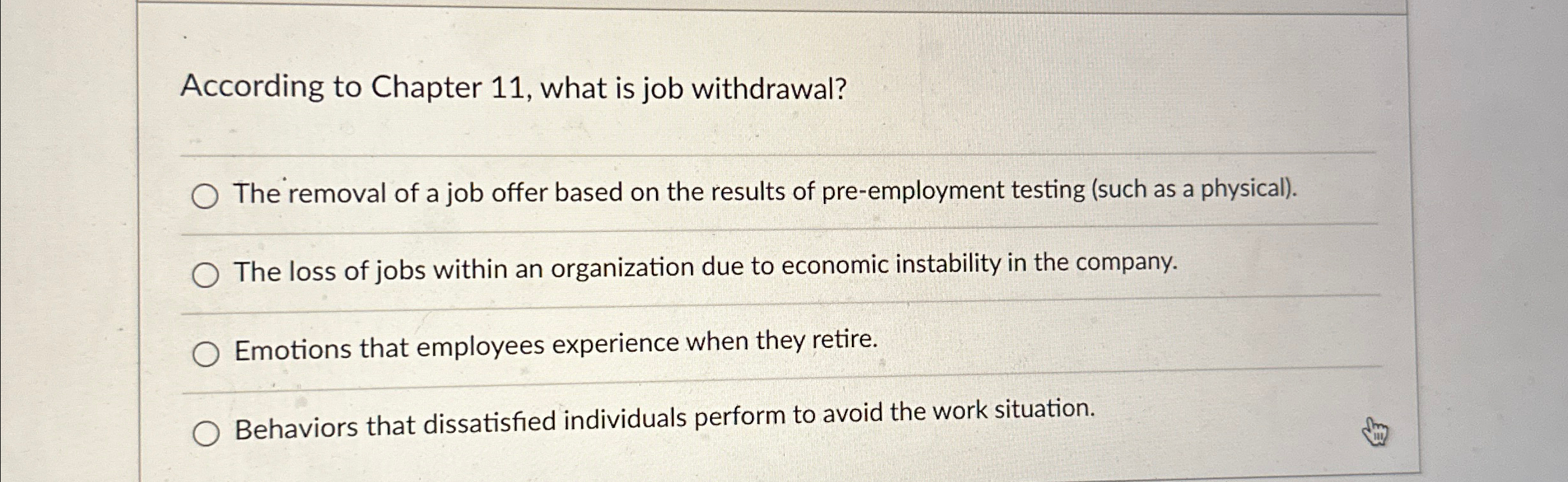 Solved According to Chapter 11, ﻿what is job | Chegg.com
