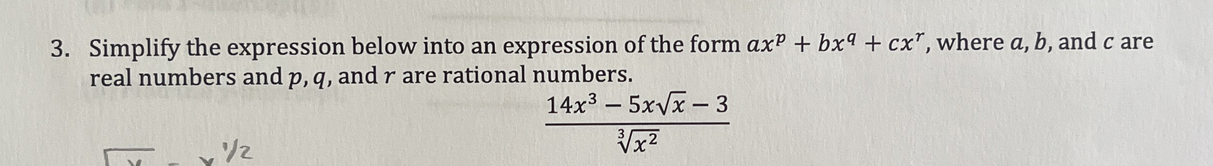 Solved Simplify the expression below into an expression of | Chegg.com