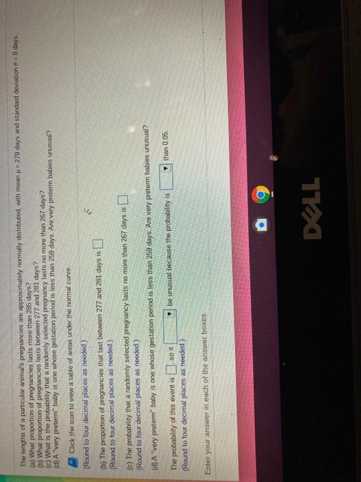 solved-the-lengths-of-a-particular-animal-s-pregnancies-are-chegg
