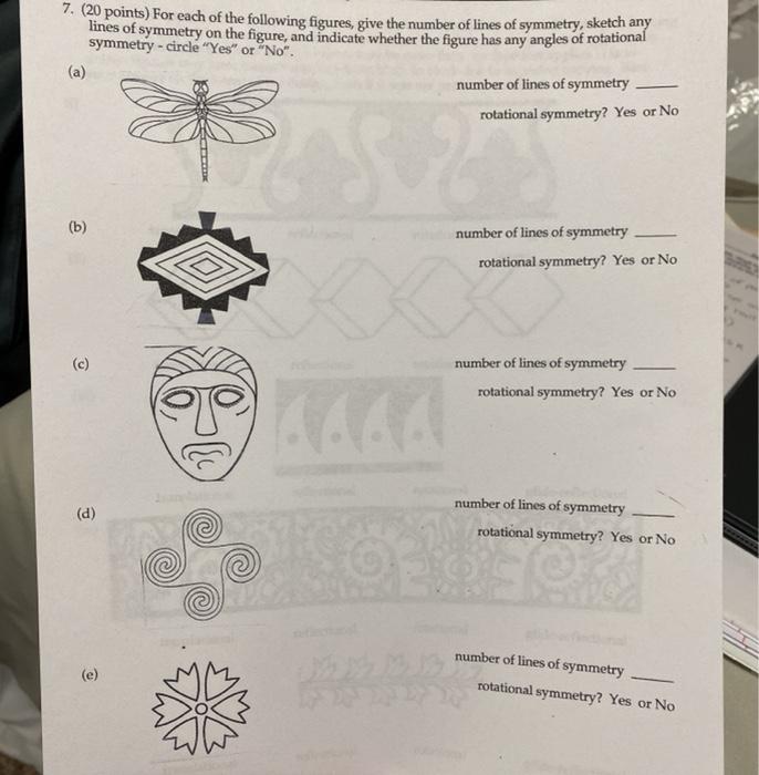 Solved 7. (20 points) For each of the following figures, | Chegg.com