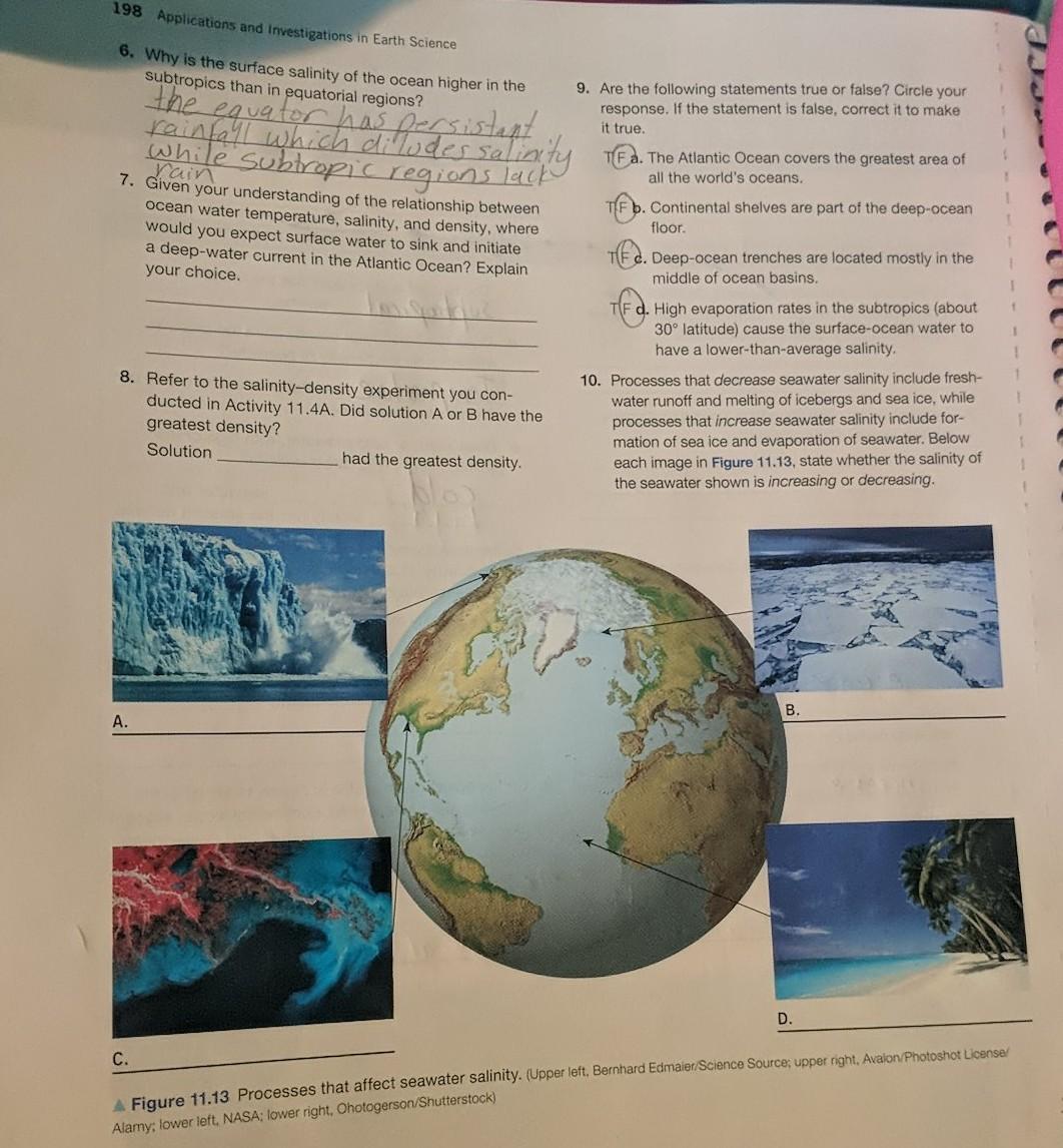 Solved 198 Applications and investigations in Earth Science | Chegg.com