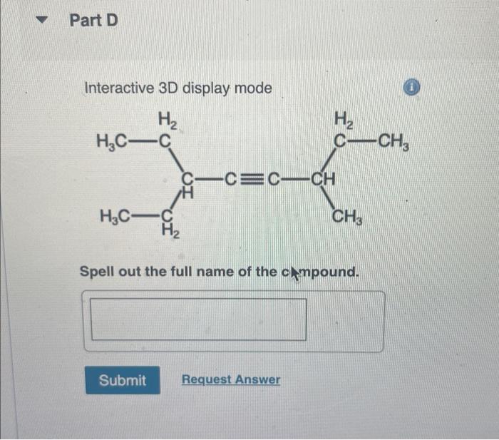 Solved Interactive 3D display mode Spell out the full name | Chegg.com