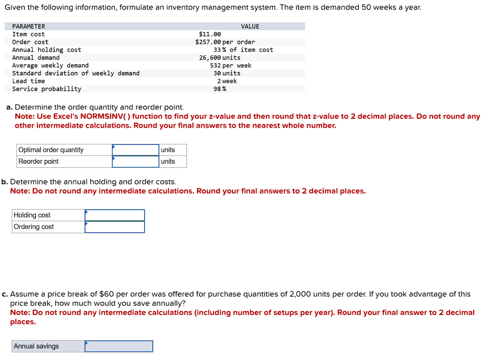 Solved Given the following information, formulate an | Chegg.com