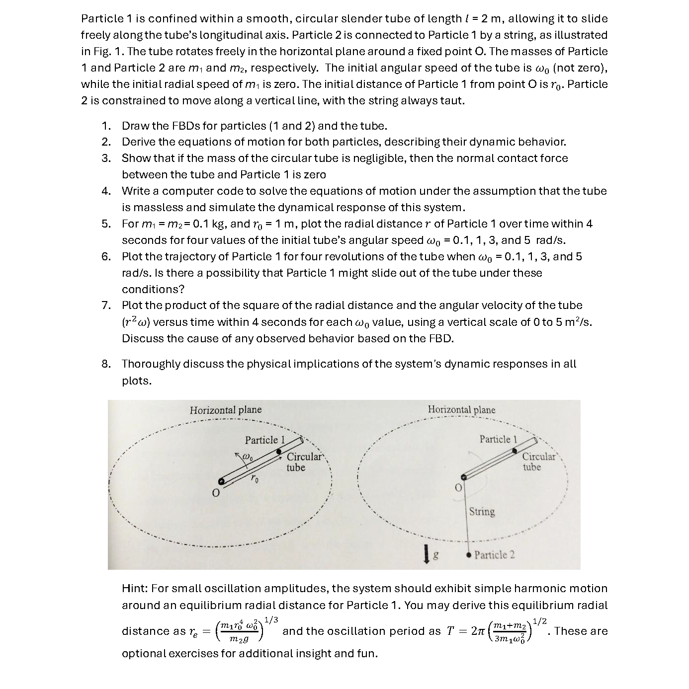 Solved Particle 1 is ﻿confined within a smooth, circular | Chegg.com