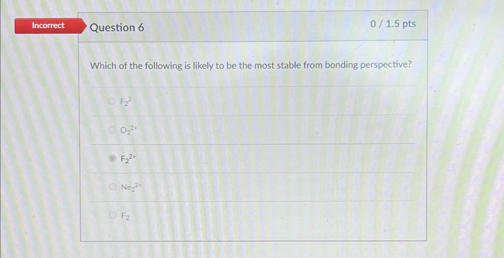 Solved Question 601.5ptsWhich of the following is likely to | Chegg.com