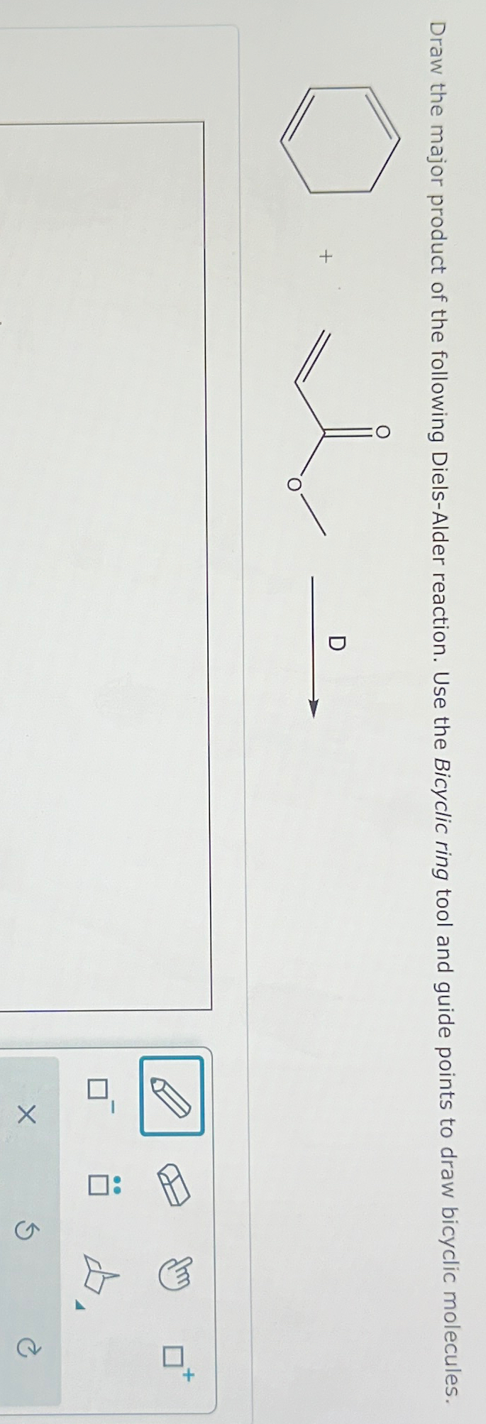 Solved Draw the major product of the following Diels-Alder | Chegg.com