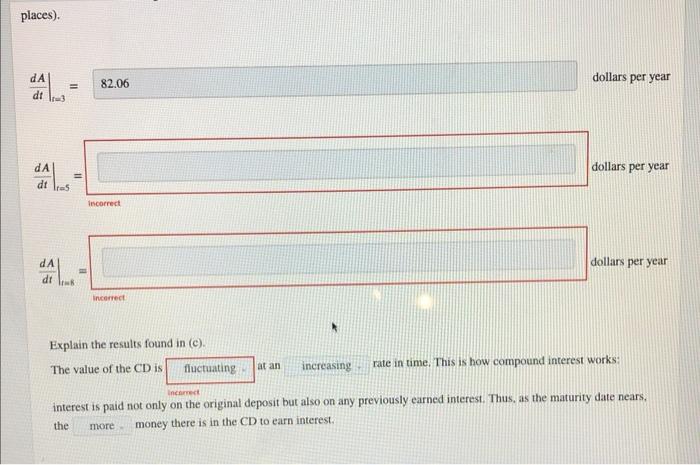 Solved A bank offers a certificate of deposit (CD) that | Chegg.com