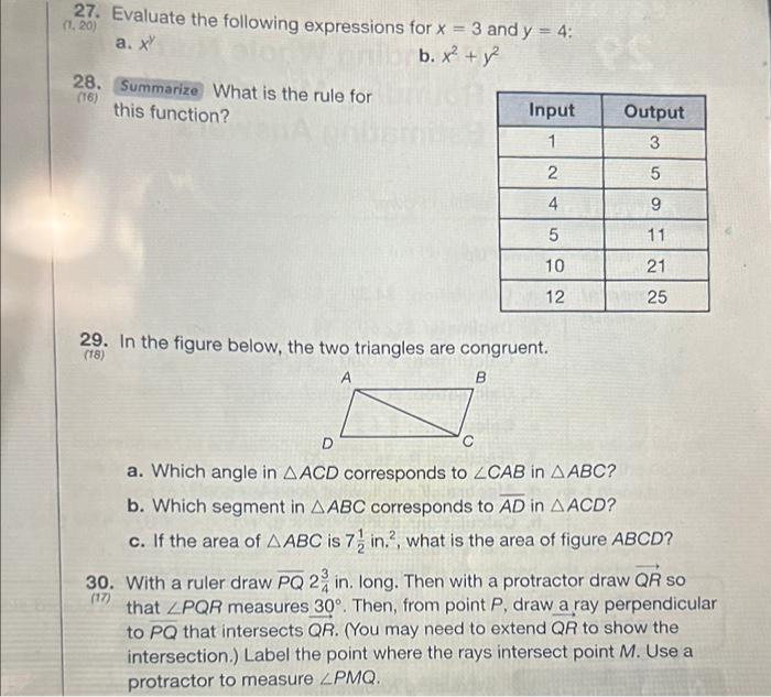 Solved 27. Evaluate the following expressions for x=3 and | Chegg.com