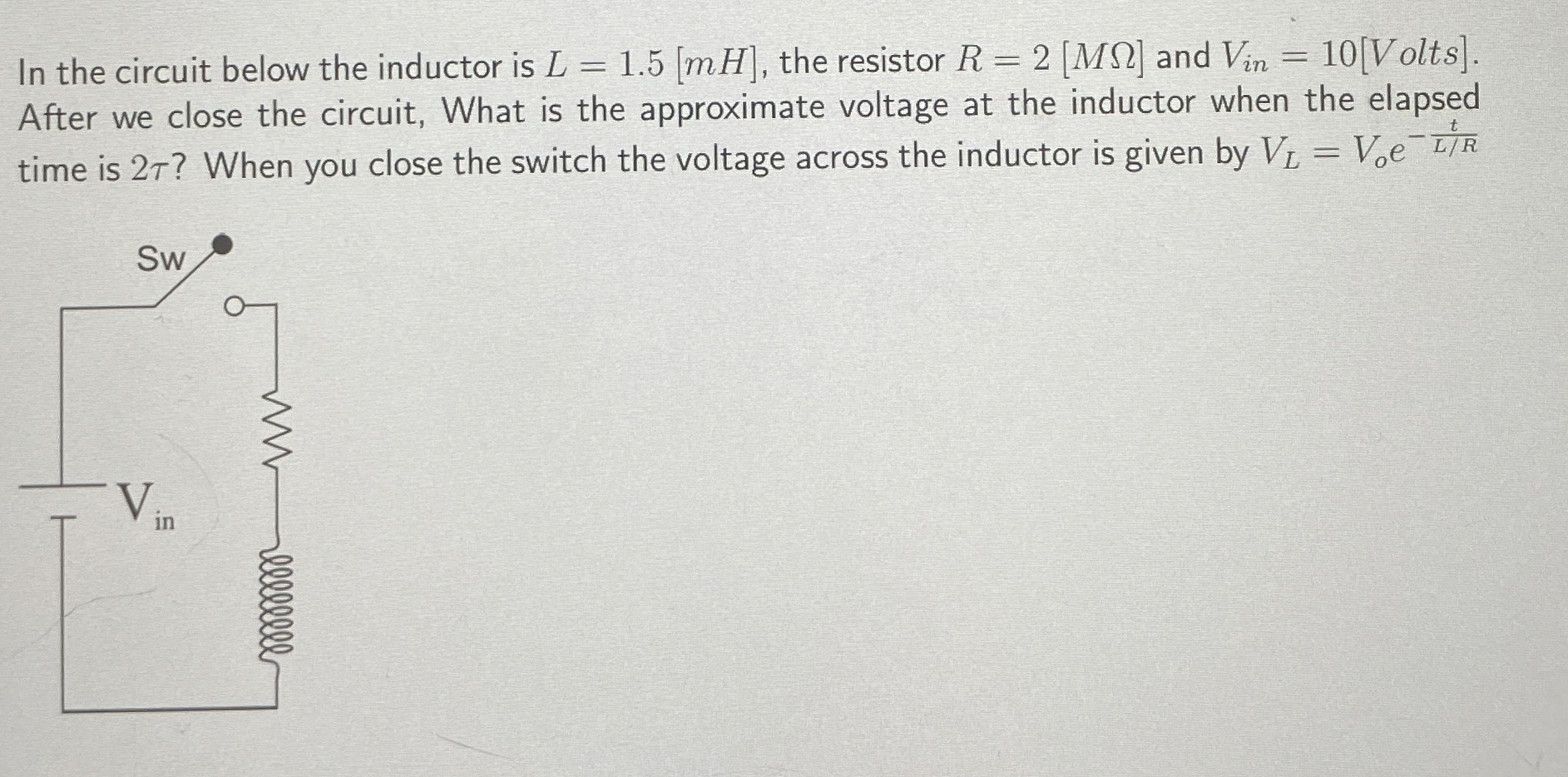Solved In the circuit below the inductor is L=1.5[mH], ﻿the | Chegg.com
