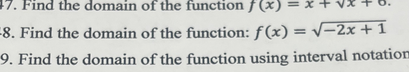 Solved Find The Domain Of The Function F X 2x 12