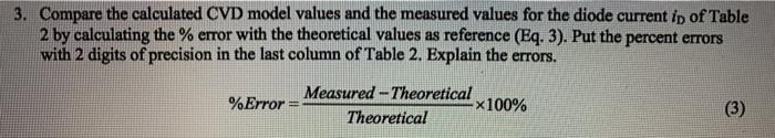 Solved 3. Compare the calculated CVD model values and the | Chegg.com