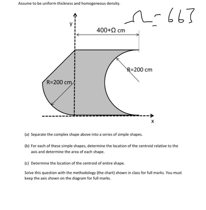Solved Assume to be uniform thickness and homogeneous | Chegg.com