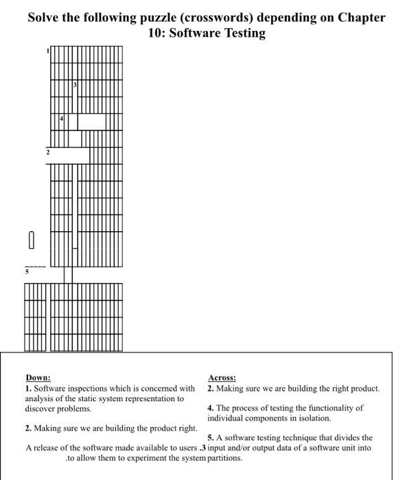 Solved Solve the following puzzle (crosswords) depending on | Chegg.com