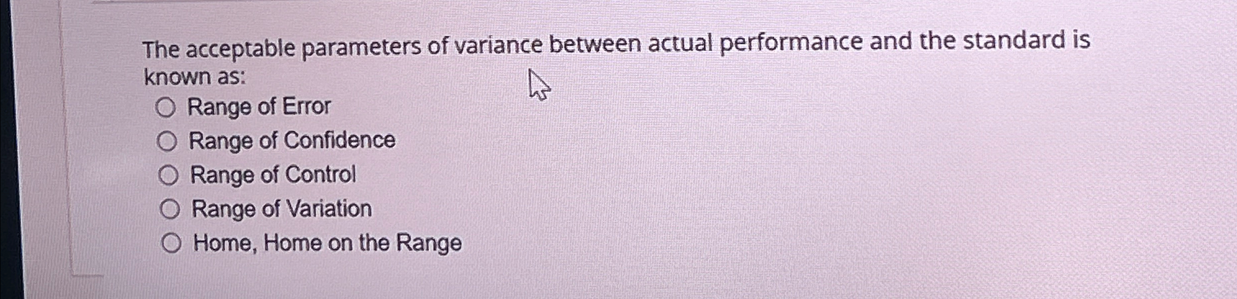 Solved The acceptable parameters of variance between actual | Chegg.com