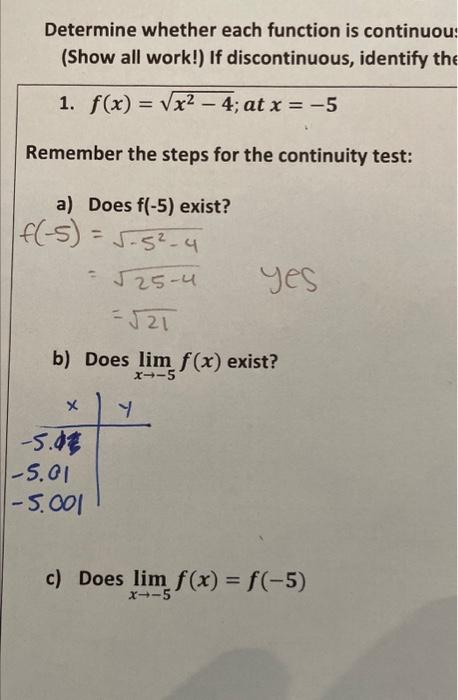 Solved Determine whether each function is continuou (Show | Chegg.com
