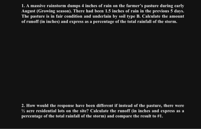 Solved \begin{tabular}{cccr} \begin{tabular}{c} Total Rain | Chegg.com