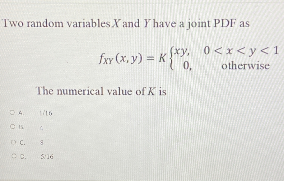 Solved Two random variables x ﻿and Y ﻿have a joint PDF | Chegg.com