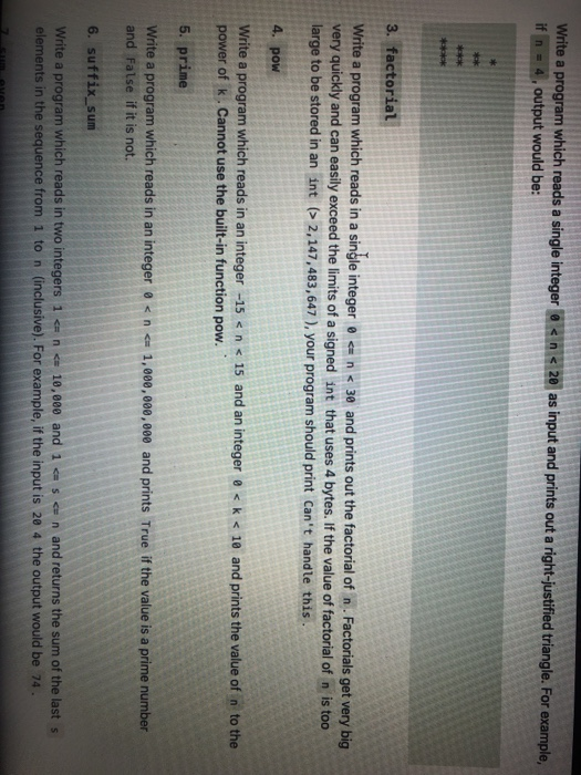 Solved Write A Program Which Reads A Single Integer If N