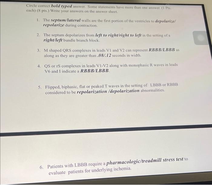 Solved Circle correct bold typed answer. Some statements | Chegg.com