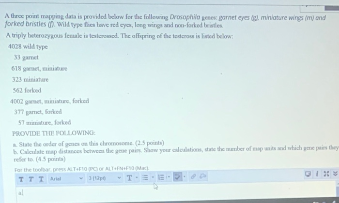 Solved A three point mapping data is provided below for the | Chegg.com
