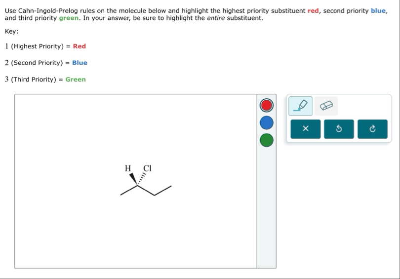 Solved Use Cahn-Ingold-Prelog rules on the molecule below | Chegg.com