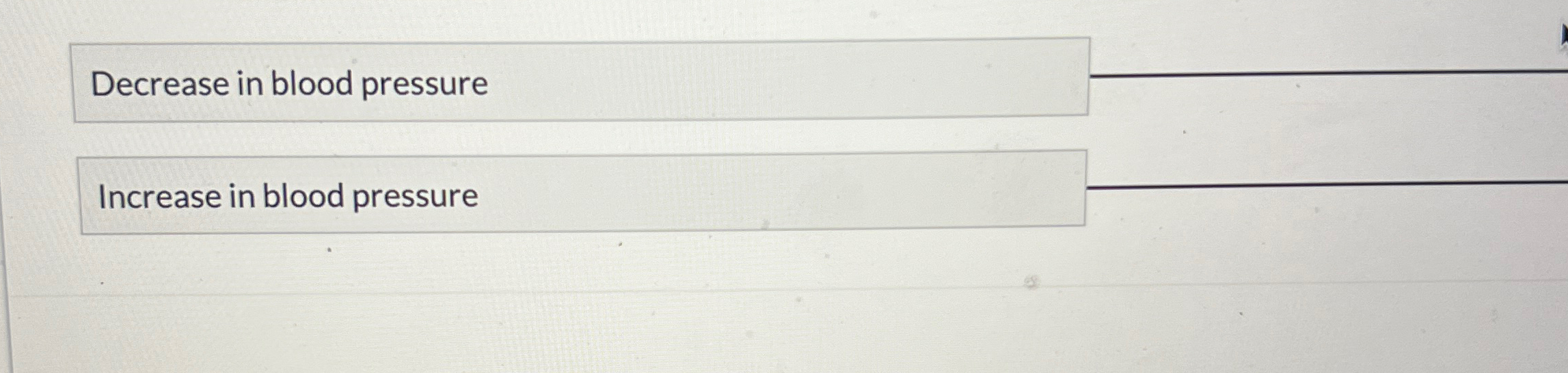 Solved Decrease in blood pressure | Chegg.com