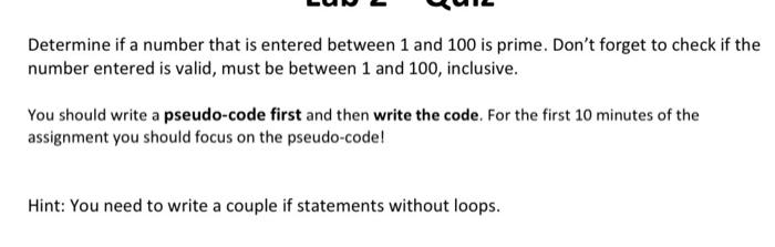 Solved Determine if a number that is entered between 1 and | Chegg.com