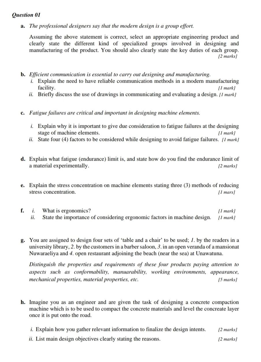 Solved Question 01 a. The professional designers say that | Chegg.com