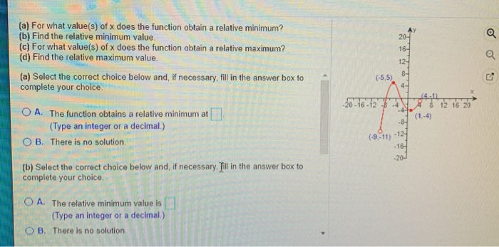 Solved Q (a) For what value(s) of x does the function obtain | Chegg.com
