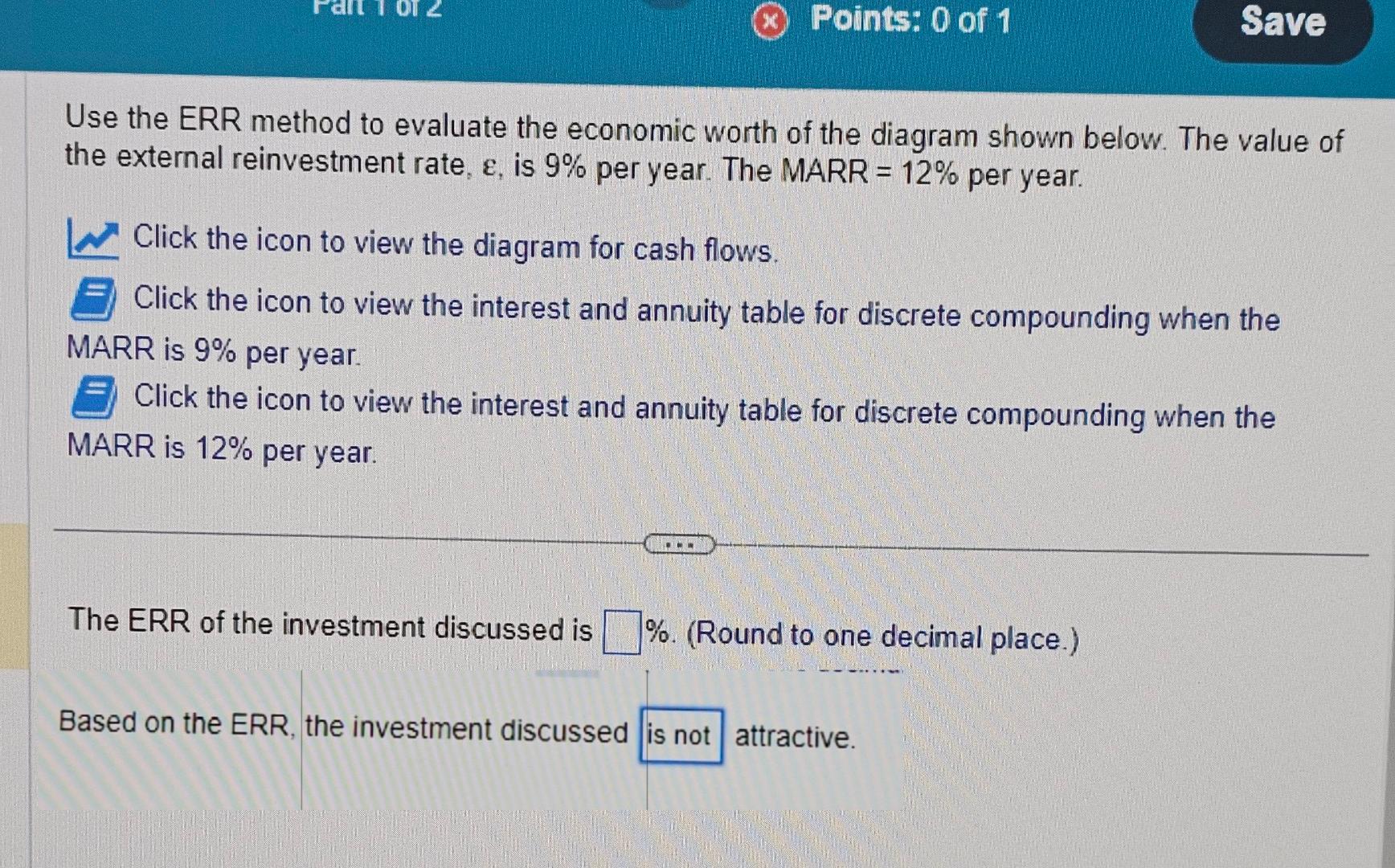 Solved Use the ERR method to evaluate the economic worth of | Chegg.com
