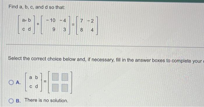 Solved Perform the row operation −4R2+R1→R1 on the matrix | Chegg.com