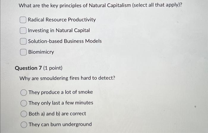 Solved What are the key principles of Natural Capitalism | Chegg.com