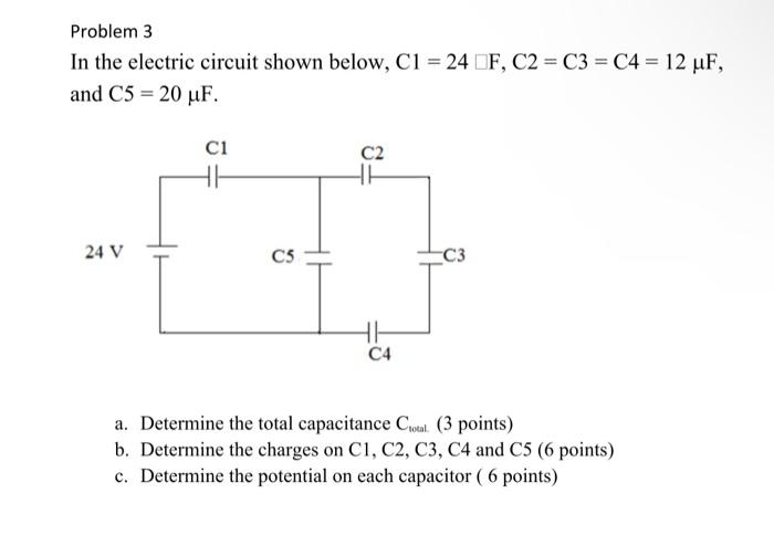 Solved Problem 3 In The Electric Circuit Shown Below 