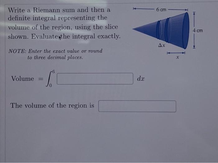 Solved Write a Riemann sum and then a definite integral | Chegg.com