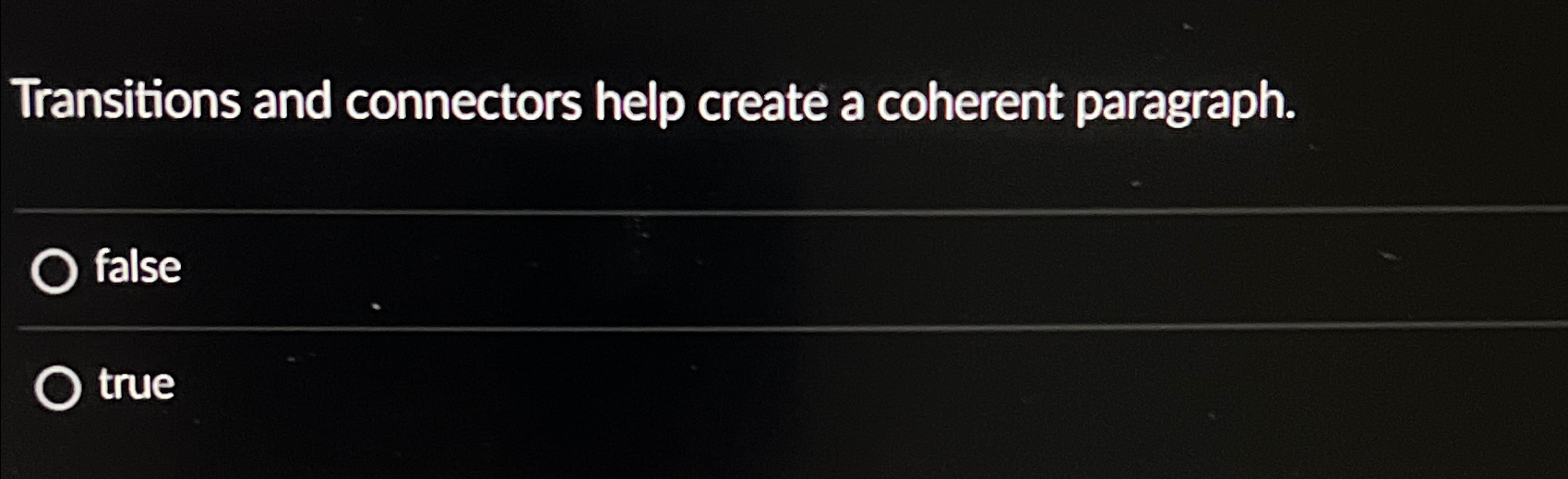 Solved Transitions and connectors help create a coherent | Chegg.com