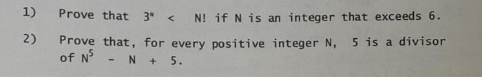 Solved 1) Prove that 3n | Chegg.com