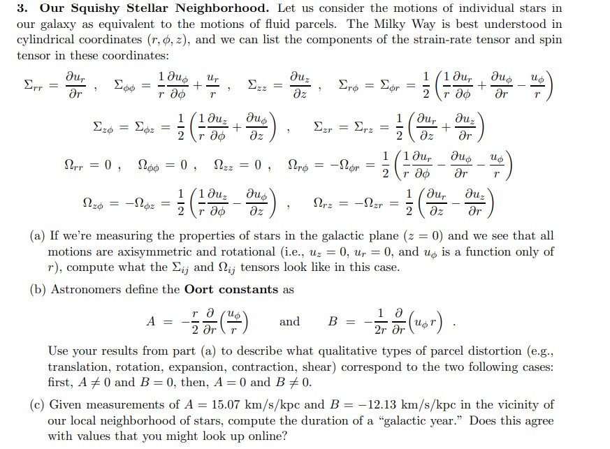 Our Squishy Stellar Neighborhood. Let us ﻿consider | Chegg.com