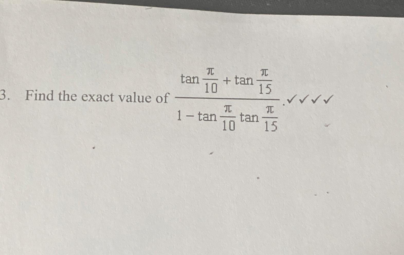 Solved Find the exact value of | Chegg.com