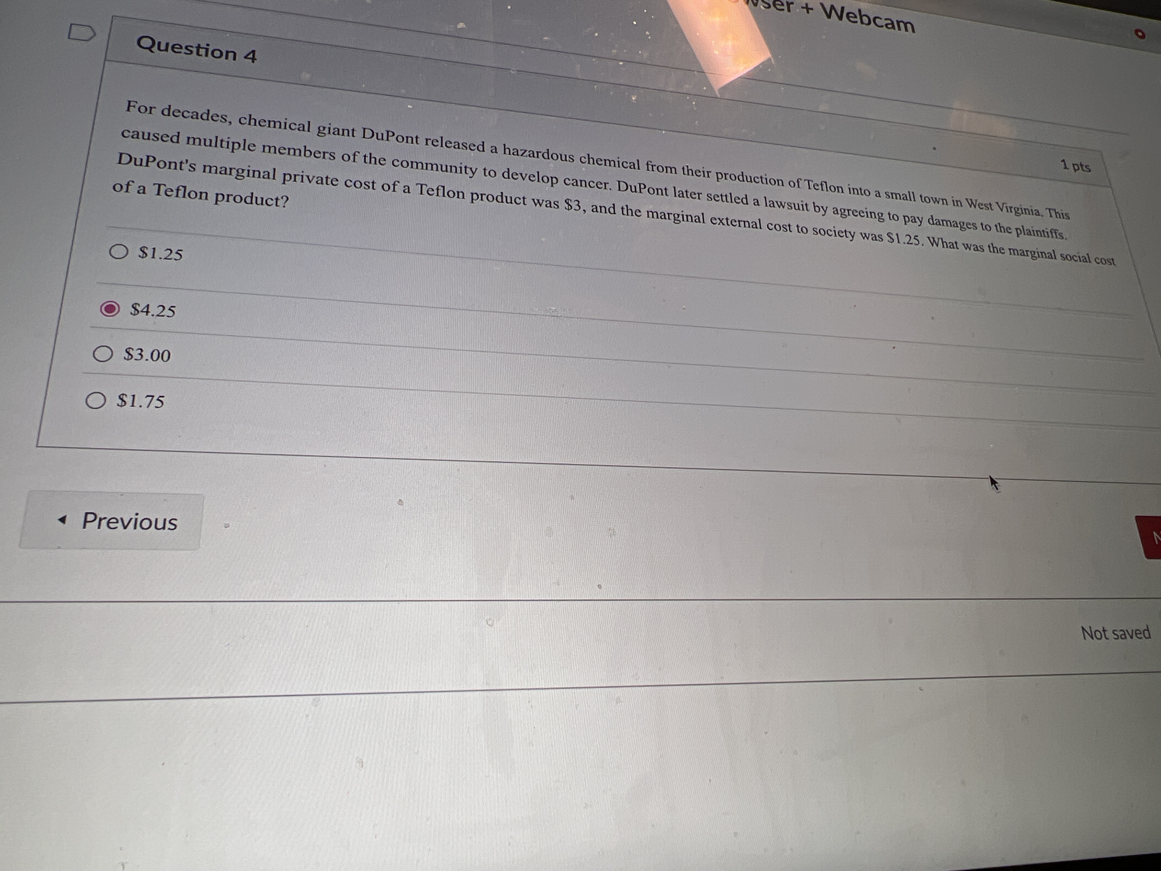 Solved Question 4For decades, chemical giant Dupont released | Chegg.com